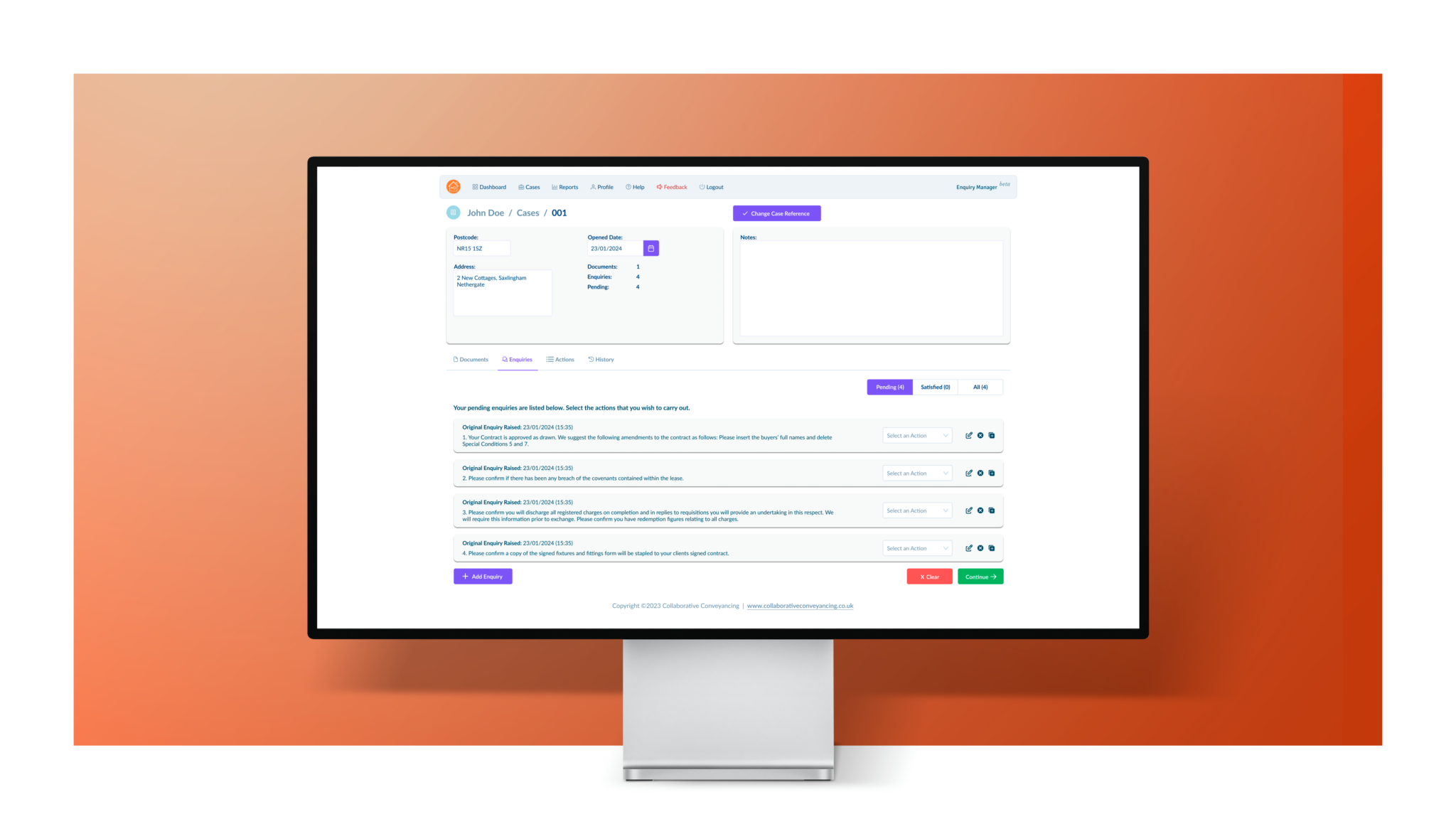Enquiry Manager - Collaborative Conveyancing